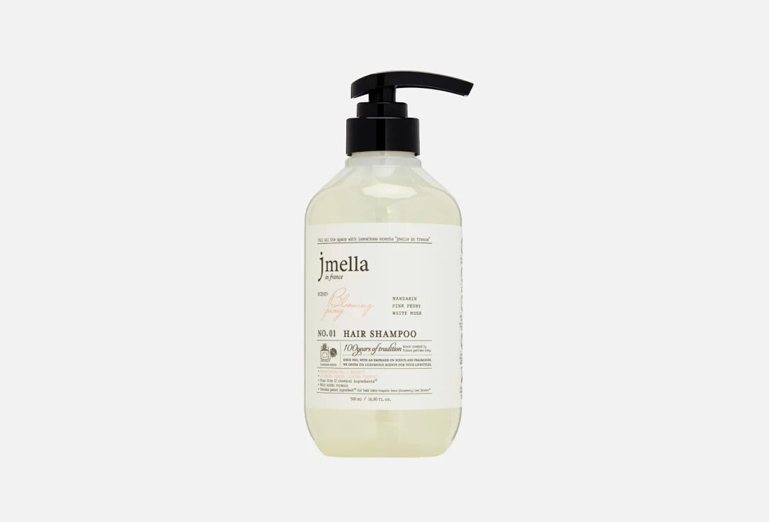 Jmella IN FRANCE BLOOMING PEONY HAIR SHAMPOO Парфюмированный шампунь для волос 500мл