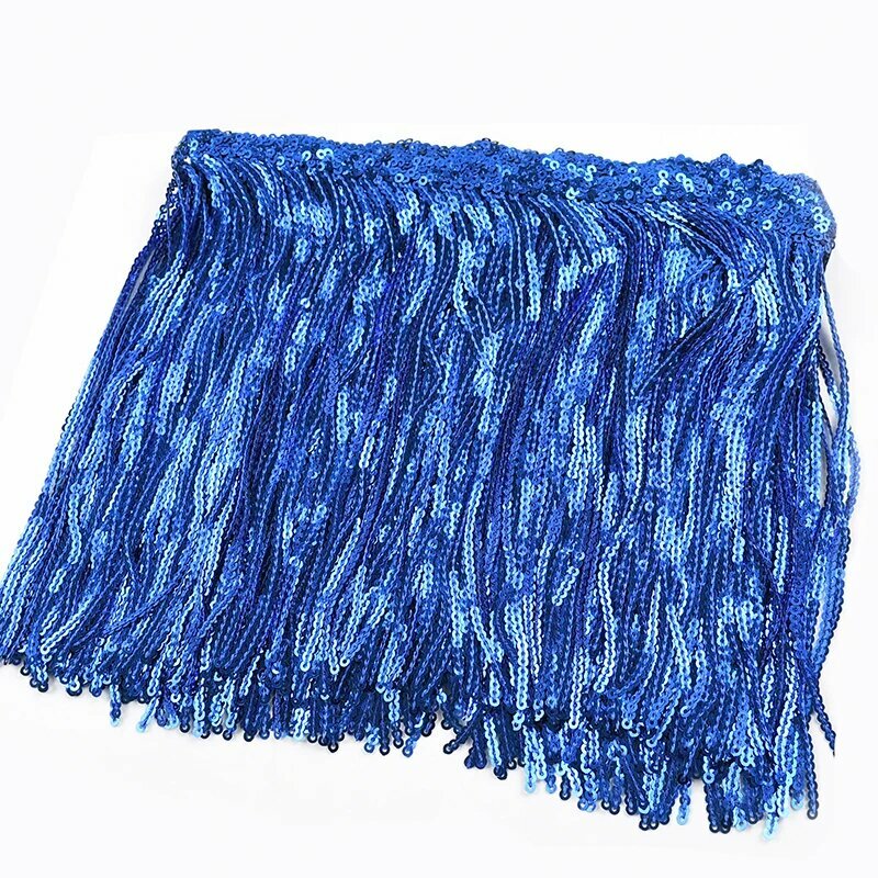 Синяя кружевная лента с кисточками 17см RoyalBlue