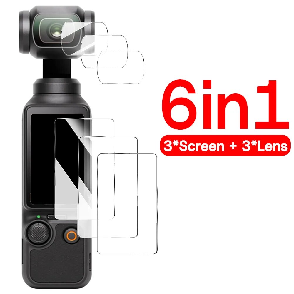 Защитное стекло DJI OSMO Pocket 4 (3 Screen + 3 Lens)