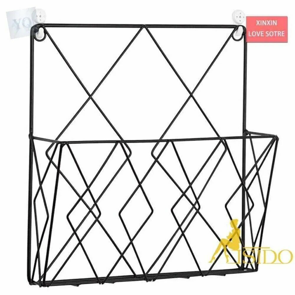 Настенная стойка для хранения журналов и газет 25x7x26см