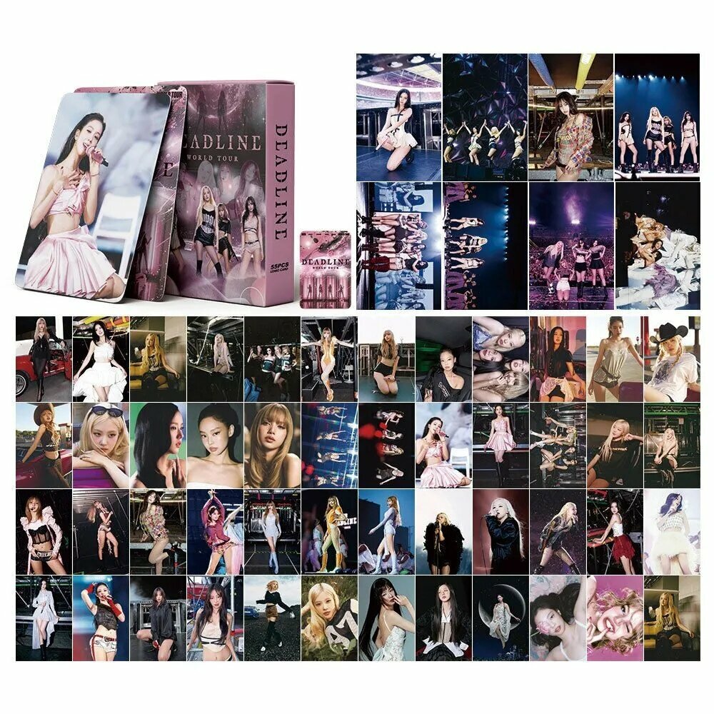 KPOP 55шт/коробка BLACKPINK Фотокарточки BINK 2025 WorldTour DeadLine LOMO Card