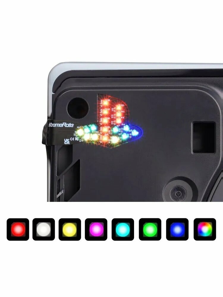 EXtremeRate RGB-набор с радужным логотипом, 7 цветов и 40 эффектов для консолей PS5 Slim/Pro