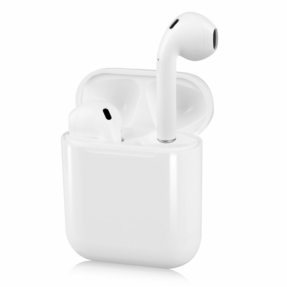 Наушники Bluetooth i12 True Wireless In-ear с микрофоном, Touch Control, зарядным футляром, совместимы с iPhone Android, White, модель i12, Bluetooth V5.0 + EDR, диапазон передачи 10-15m, частотный диапазон 20-20000Hz, импеданс 32Ω, чувствительность