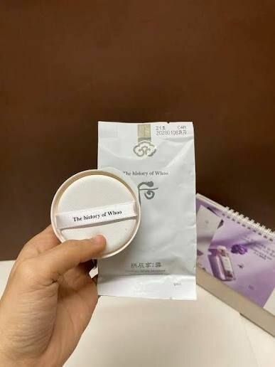 Тональный крем-кушон корейский (только сменный блок) The History Of Whoo radiant white tone up sun cushion SPF50+, PA+++ refill
