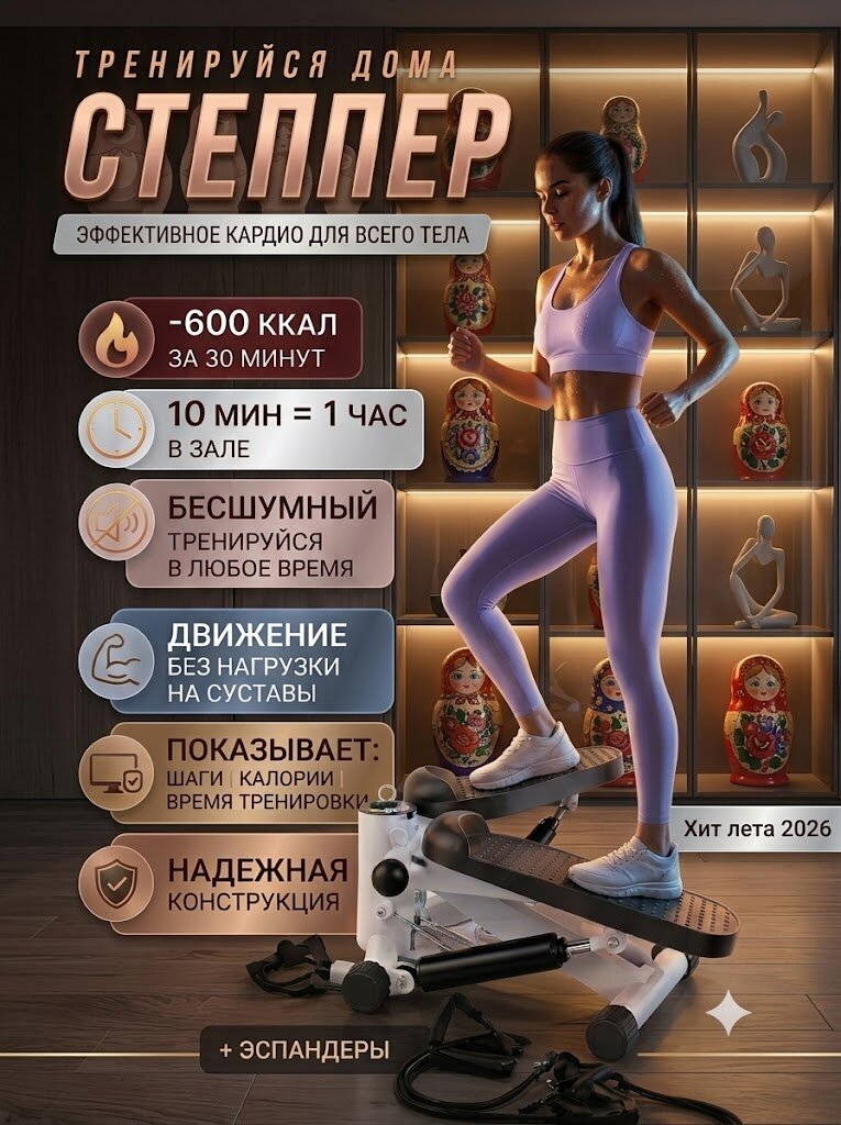 Степпер тренажер для дома 150кг тренажер для похудения для ходьбы