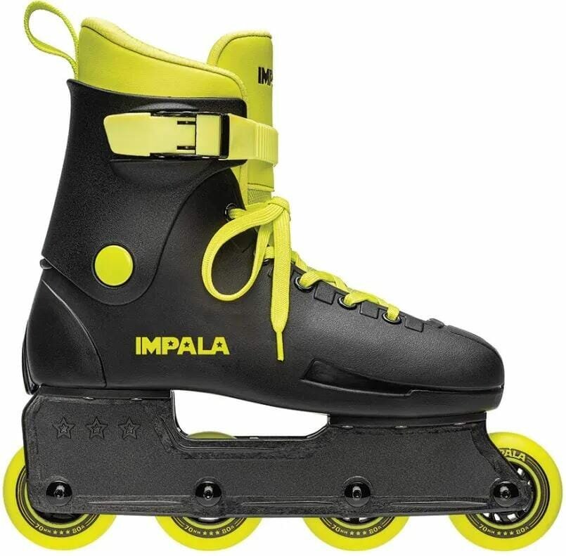 DECATHLON ролики DECATHLON Impala Lightspeed, черный/желтый, 39/42 L, 70 мм, 80A
