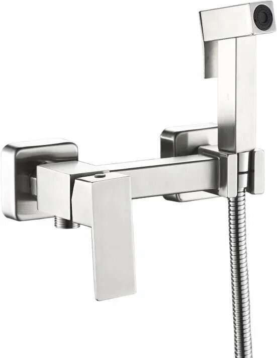 Гигиенический душ Haiba HB5521 со смесителем, хром, глянцевый, латунь, рычажный, смеситель для биде