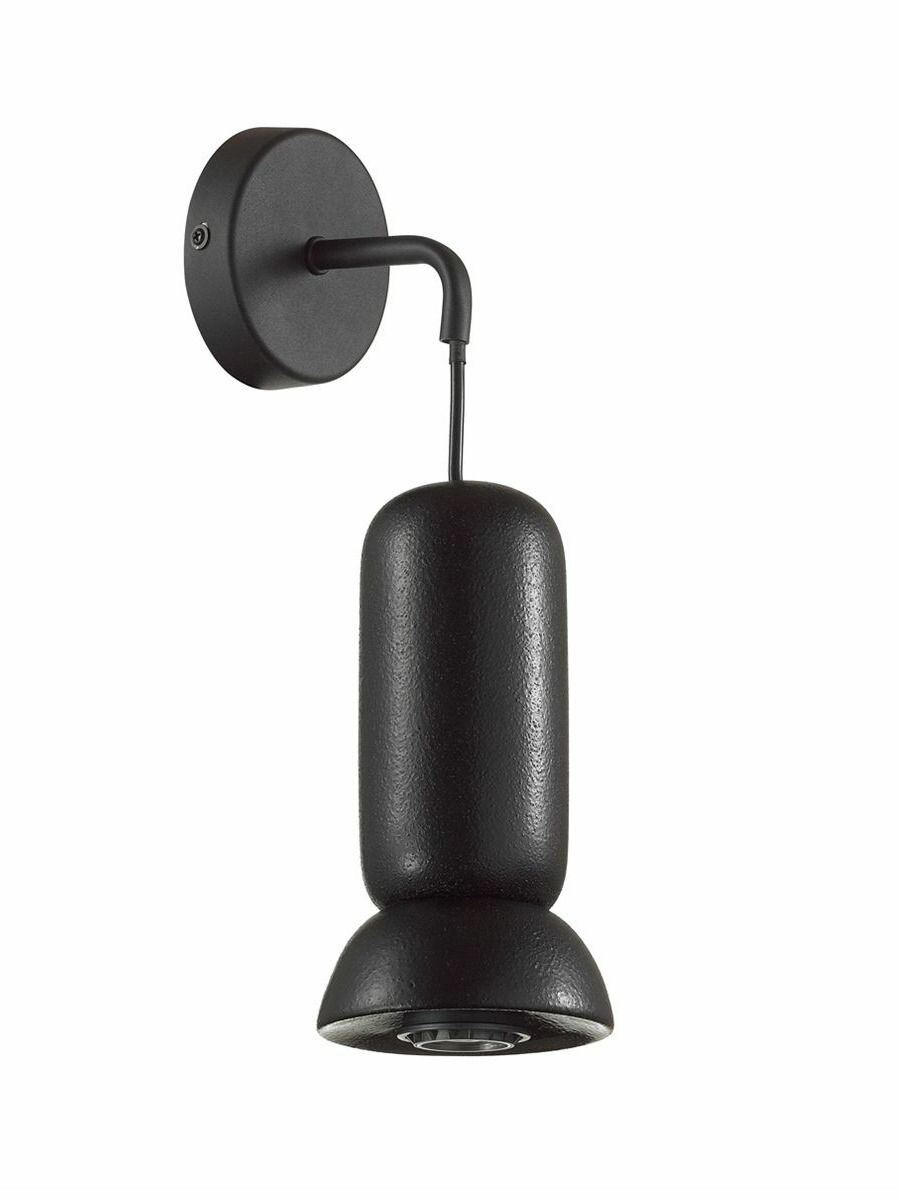 Светильник настенный черный керамика Odeon light 5054/1WD, GU10, 4Вт
