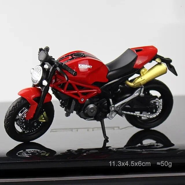 Красный мотоцикл MIANQI TOY 1:18, Цвет: 6