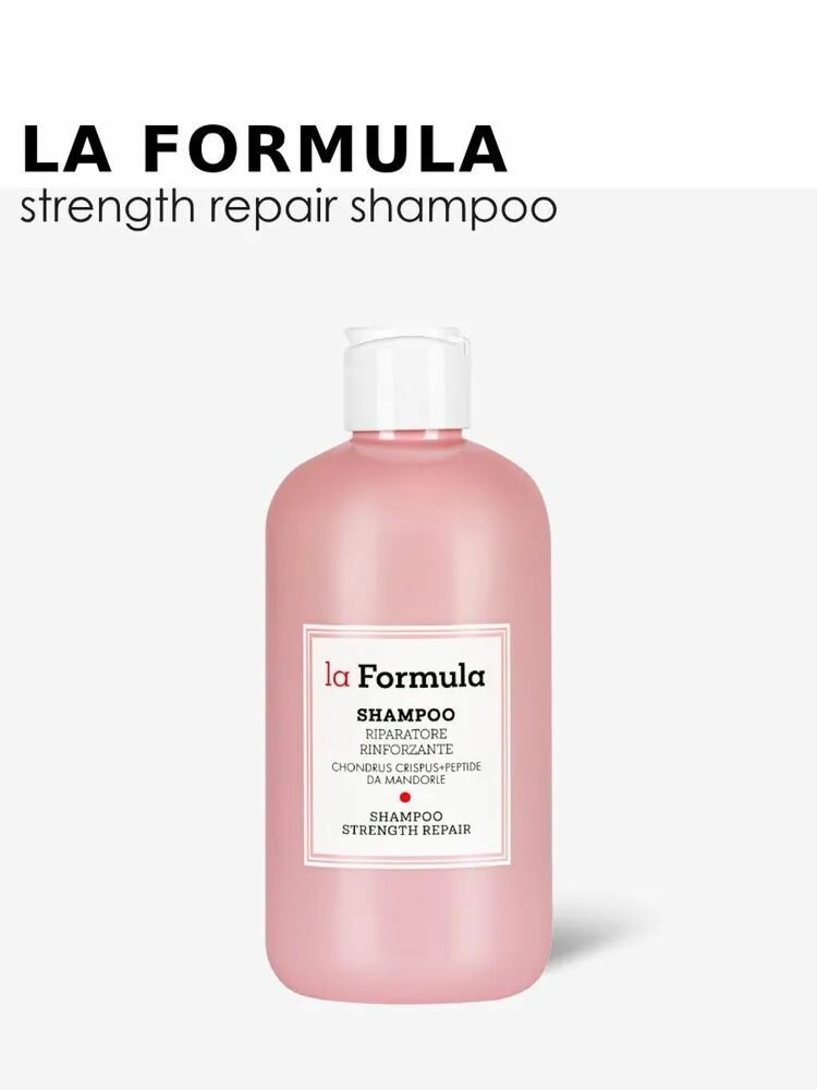 La Formula Шампунь для волос с пептидами миндаля и экстрактом ирландского мха укрепляющий, 300 мл