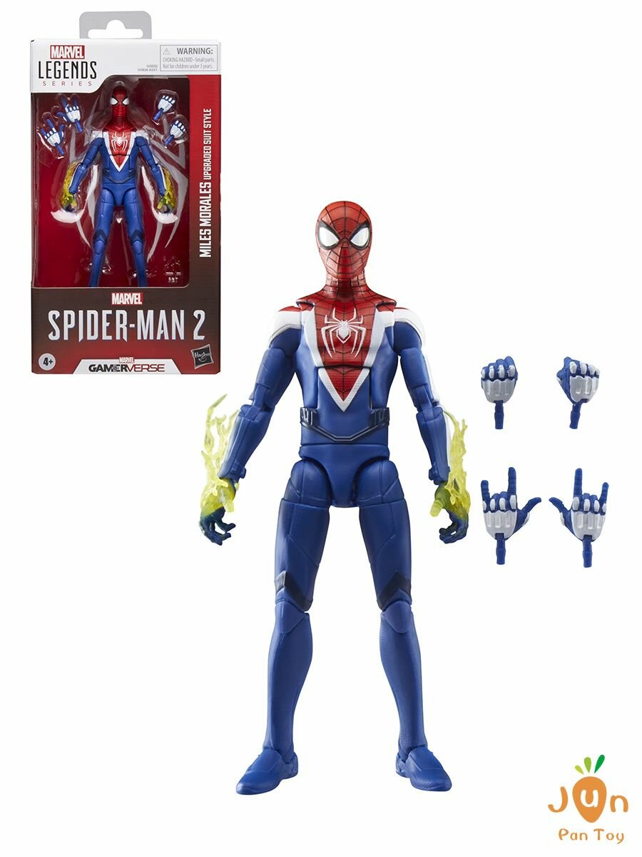 Марвел, Человек-паук Marvel Legends Series Gamerverse Miles Morales Upgraded Suit Style /Эта 6-дюймовая кукла-человек-паук оснащена 4 аксессуарами и является игрушкой-сюрпризом для детей