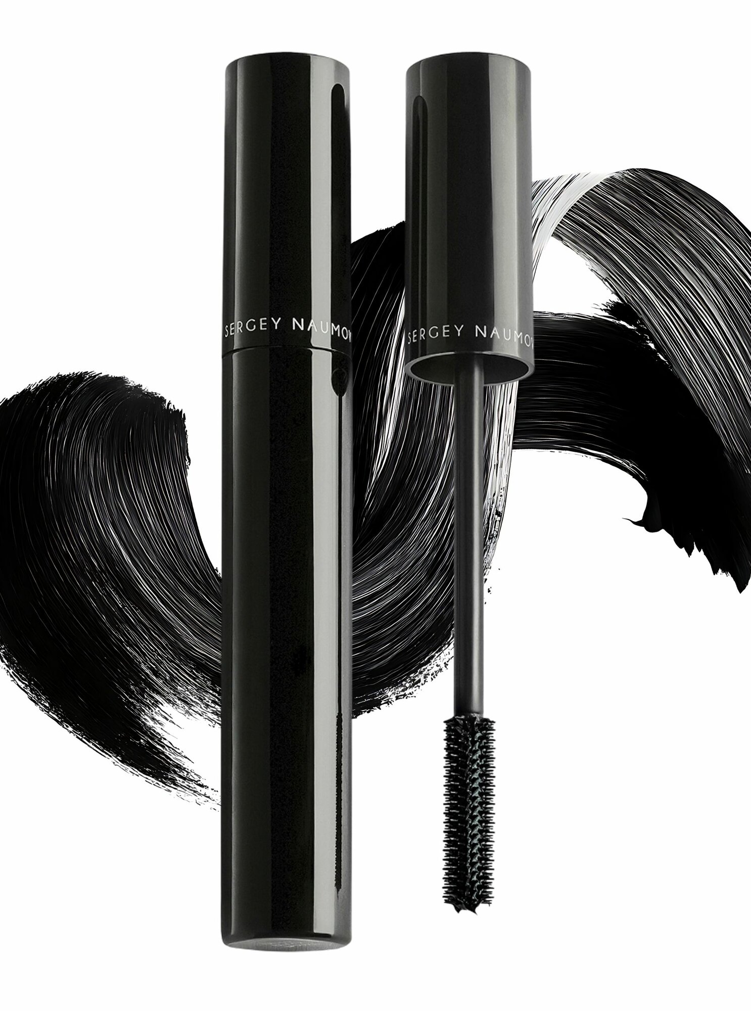 SERGEY NAUMOV Тушь для ресниц, черная SUPREMATIC ULTRA BLACK стойкая, удлиняющая и придающая объем