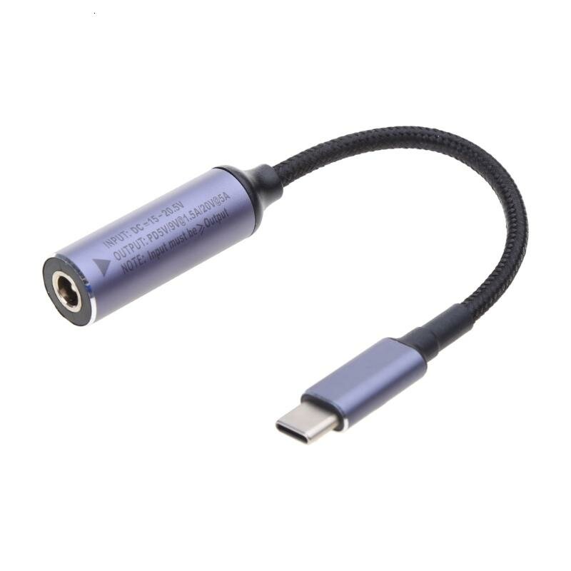 Кабель USB Type-C на DC 5.5x2.1/5.5x2.5/2.5x0.7/3.0x1.1/3.5x1.35/4.0x1.35 мм, 100W, 5.5x2.5 мм