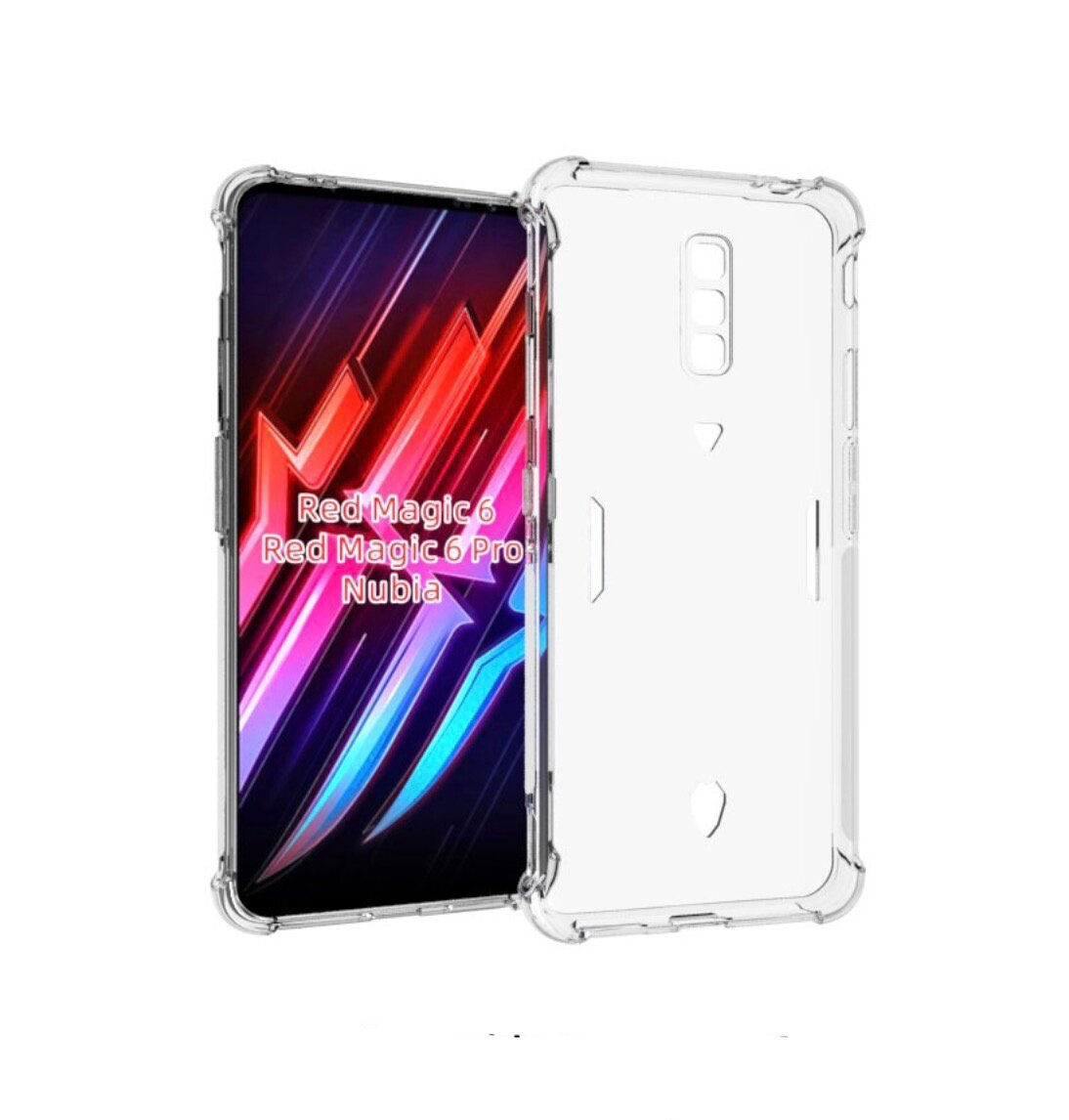 Чехол-накладка MyPads Tocco для Nubia Red Magic 6 / 6 Pro с защитой углов прозрачный