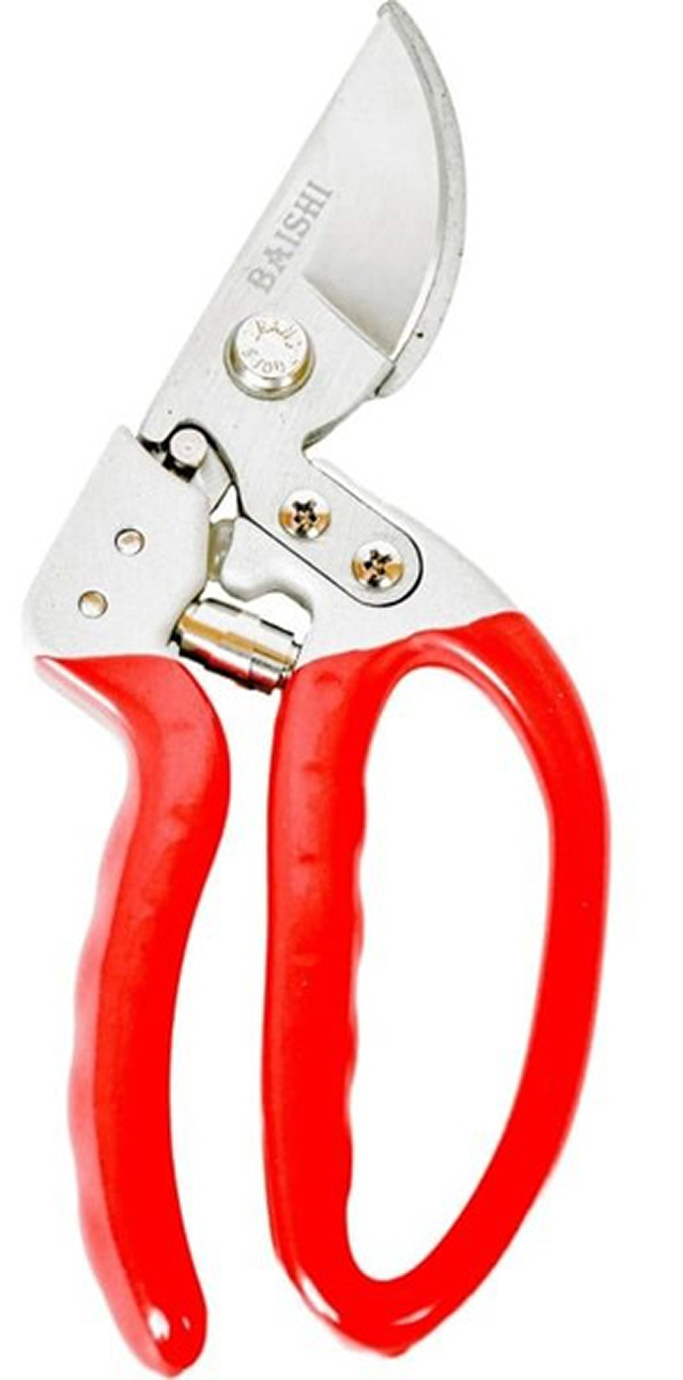 Секатор садовый техпром S 5345B 00-00019906, сталь, нескользящие рукоятки, красный.