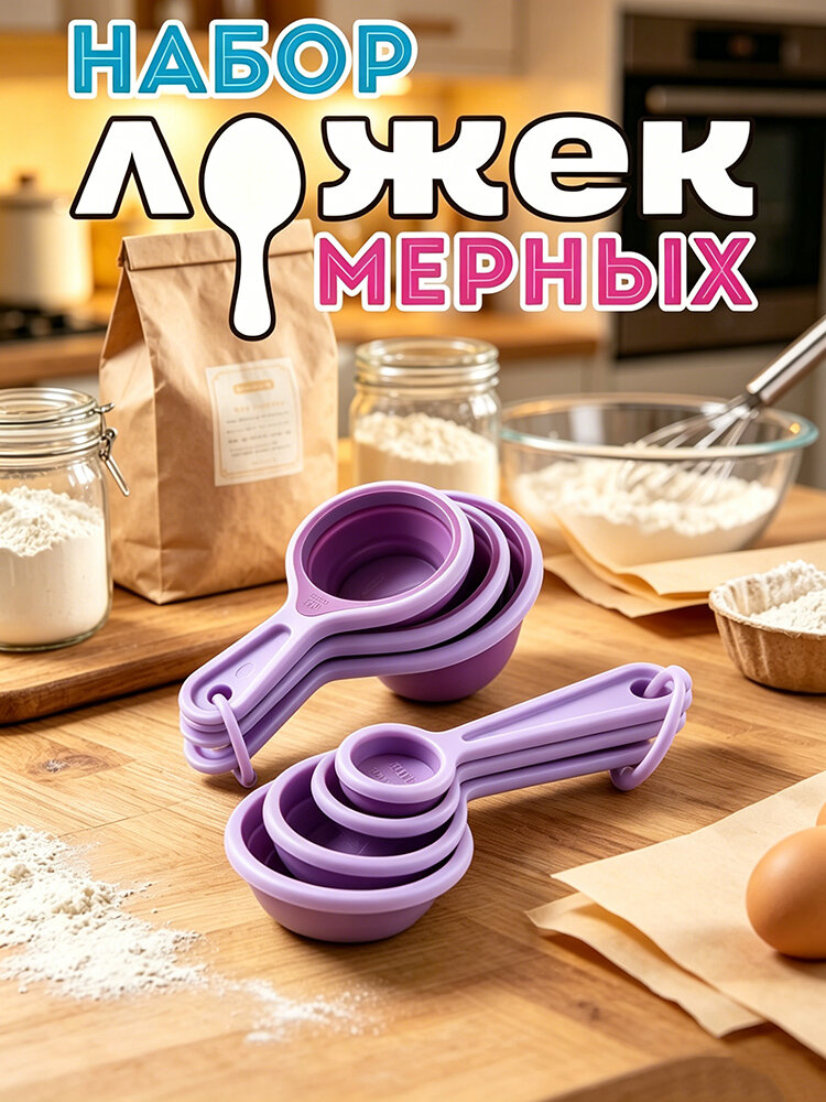 Набор мерных ложек Доляна, 8 шт