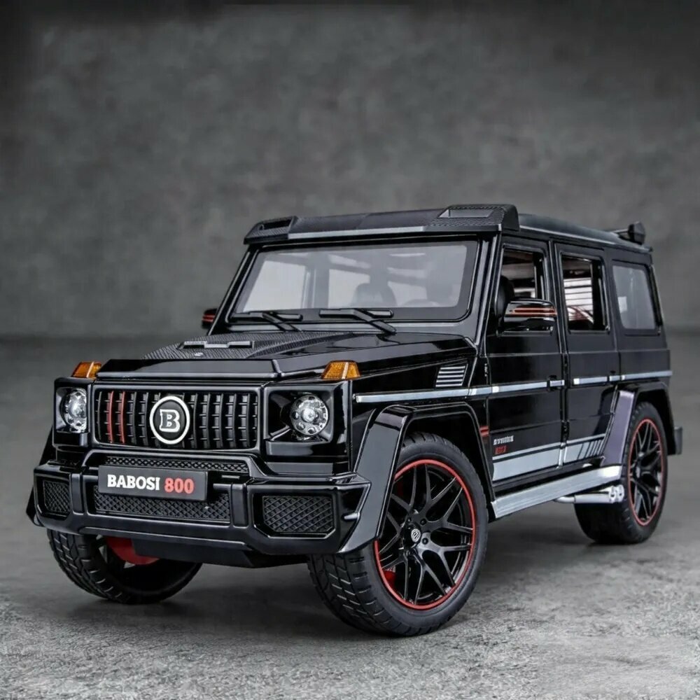 1:18 Mercedes Benz Brabus G800 SUV, Детские игрушечные машинки, Звук и свет, Коллекционные модели автомобилей из сплава