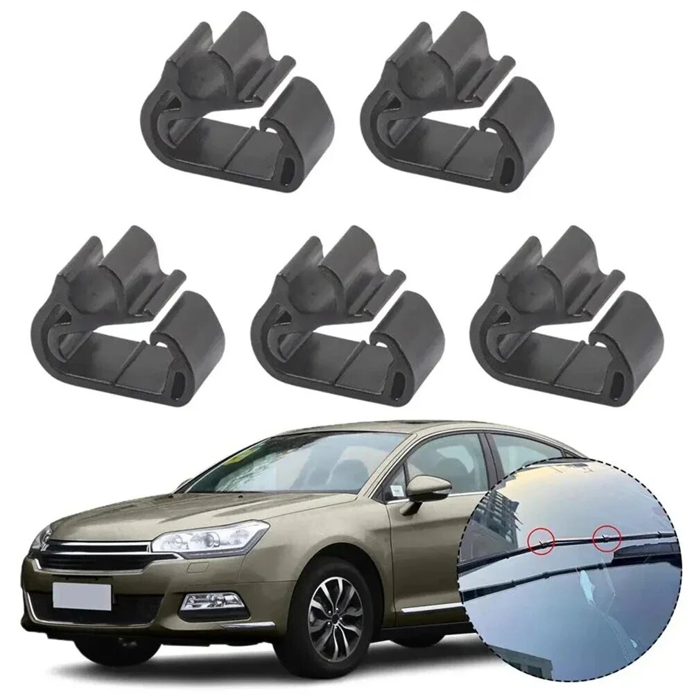 Комплект из 5 зажимов для шлангов омывателя стеклоочистителей для Peugeot 3008 P84, 5008 P87, 408X, C5 Aircross, C5X, прямая замена OEM 1617040080