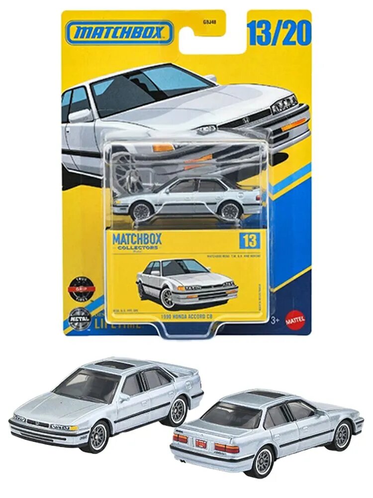 Машинка Matchbox Toys Premium Collector 1/64 GBJ48 Diecast Scale Model Car 1990 Honda Accord CB