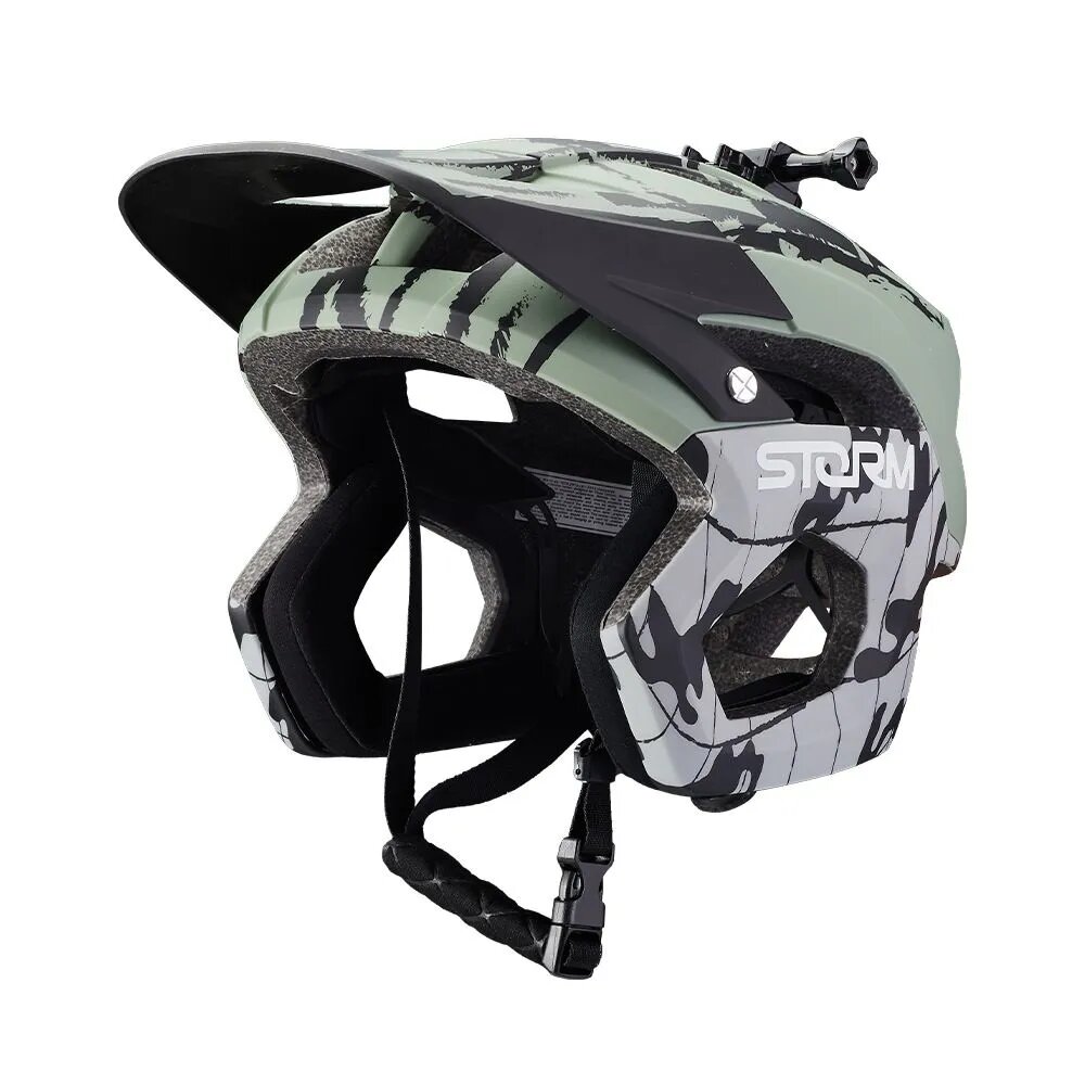 Нашлемник велосипедный Fox Storm DropFrame AM, размер M, светло-серый, мужской/женский