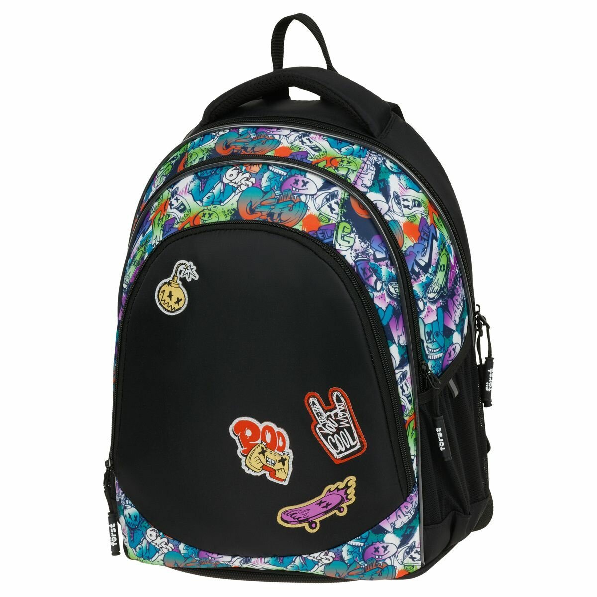 Рюкзак школьный Forst F-JUNIOR "Cool" 38*29*18см, 3 отделения, 2 кармана, эргономичная спинка