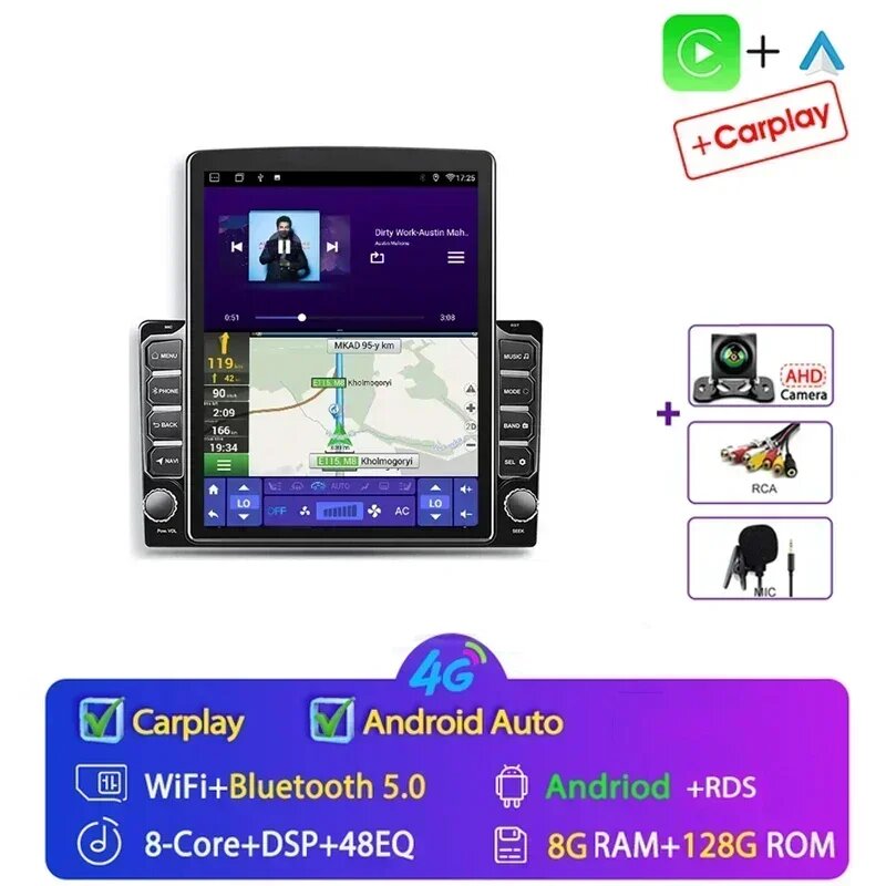 Android 2DIN автомагнитола Carplay для BMW X5 E39 E38