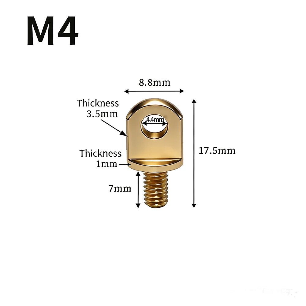 Латунные подъемные кольца M4, 10PCS