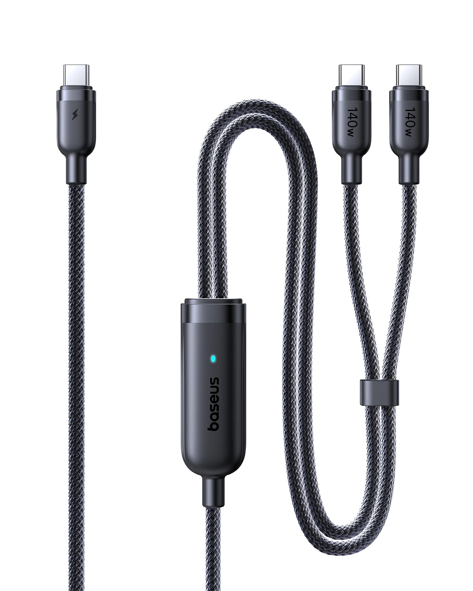 Кабель Baseus 140W USB-C на двойной Type-C