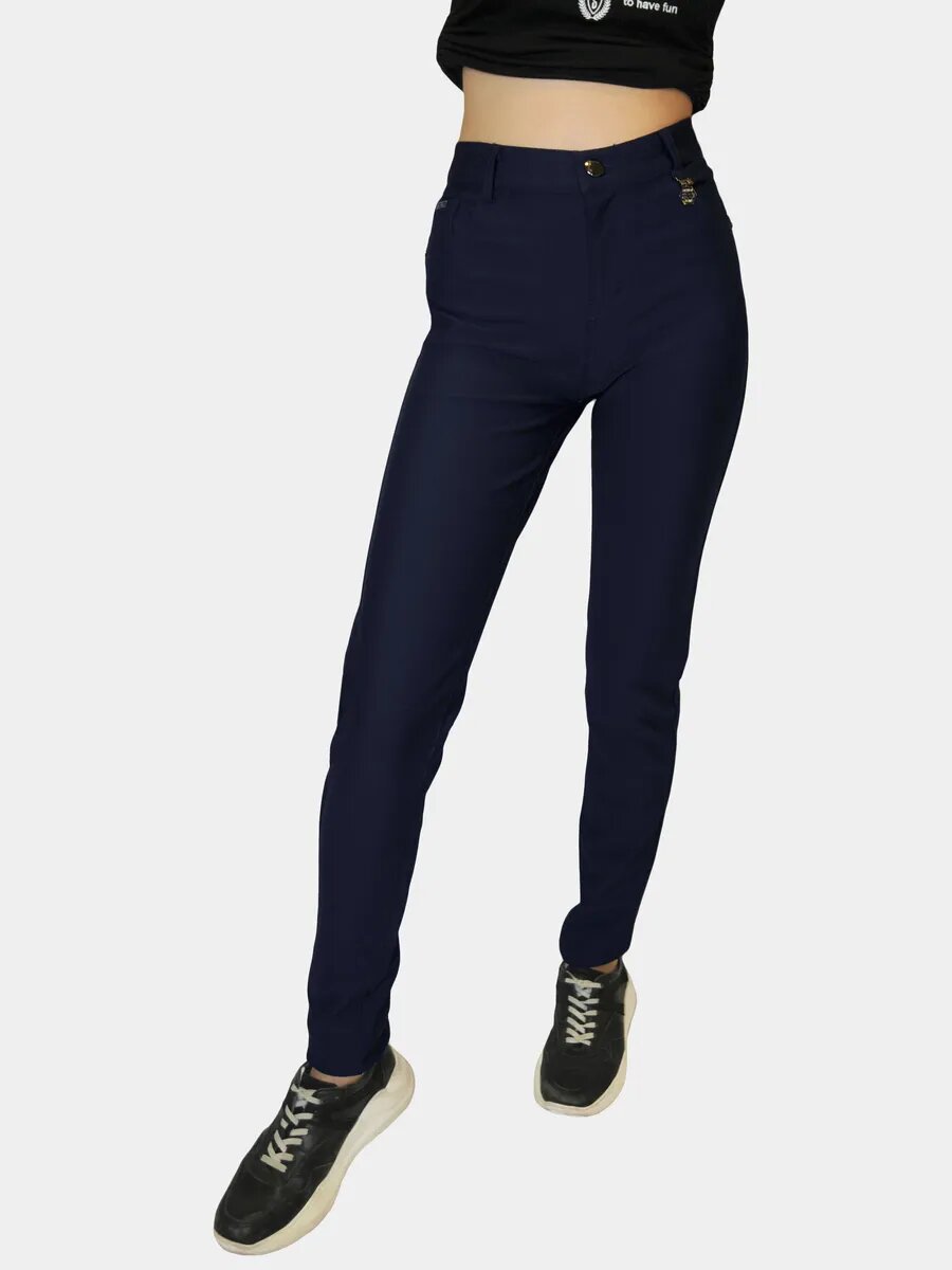 Брюки классические Yuke jeans, размер 28/176, темно-синий/синий — фото 1