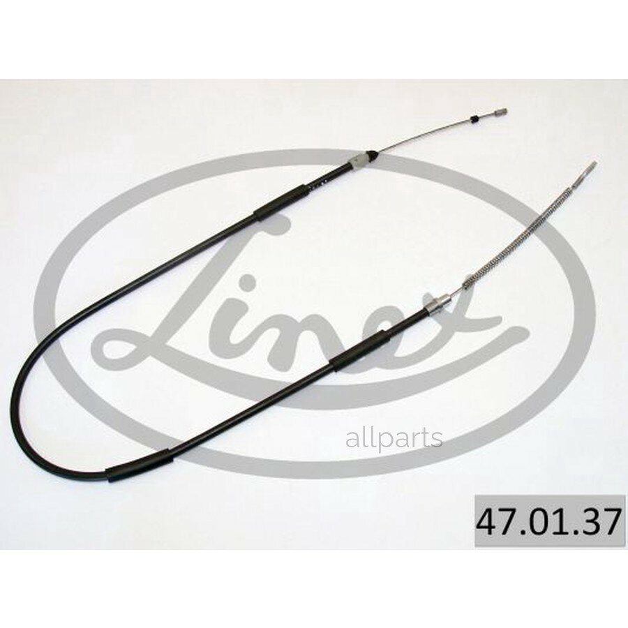 LINEX 47.01.37 Трос стояночного тормоза VW: TYP 2 1.6-2.0 79-90 L+R