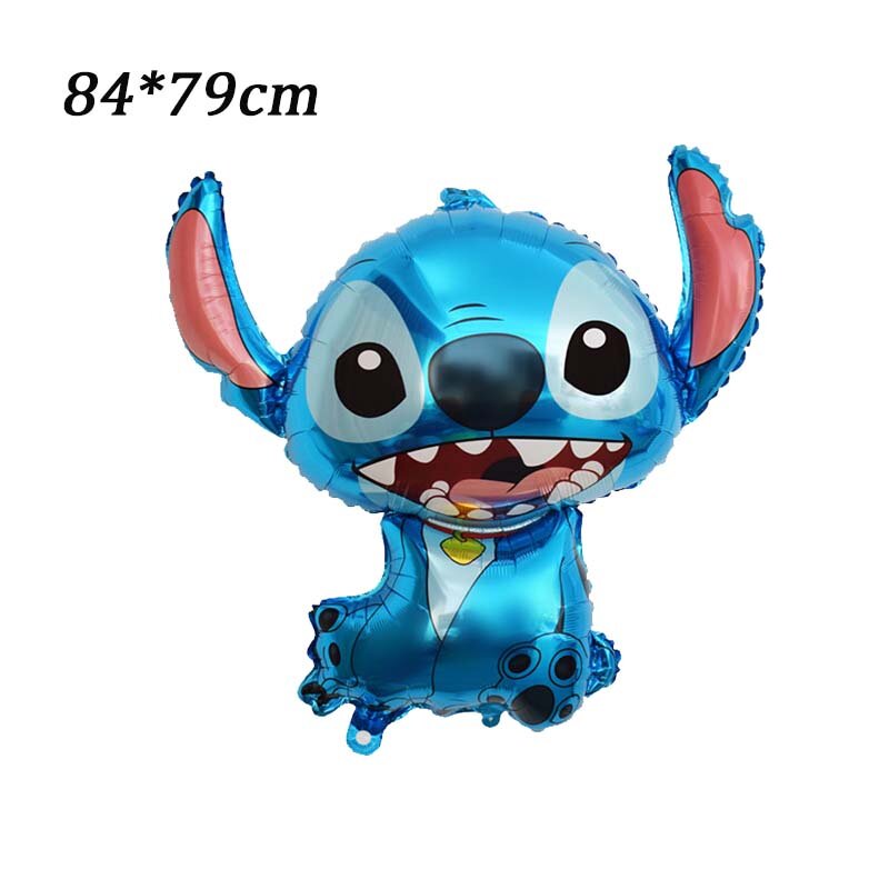 Воздушный шар из алюминиевой фольги Blue Stitch, воздушный шар на день рождения, 84X79cm,1 шт.
