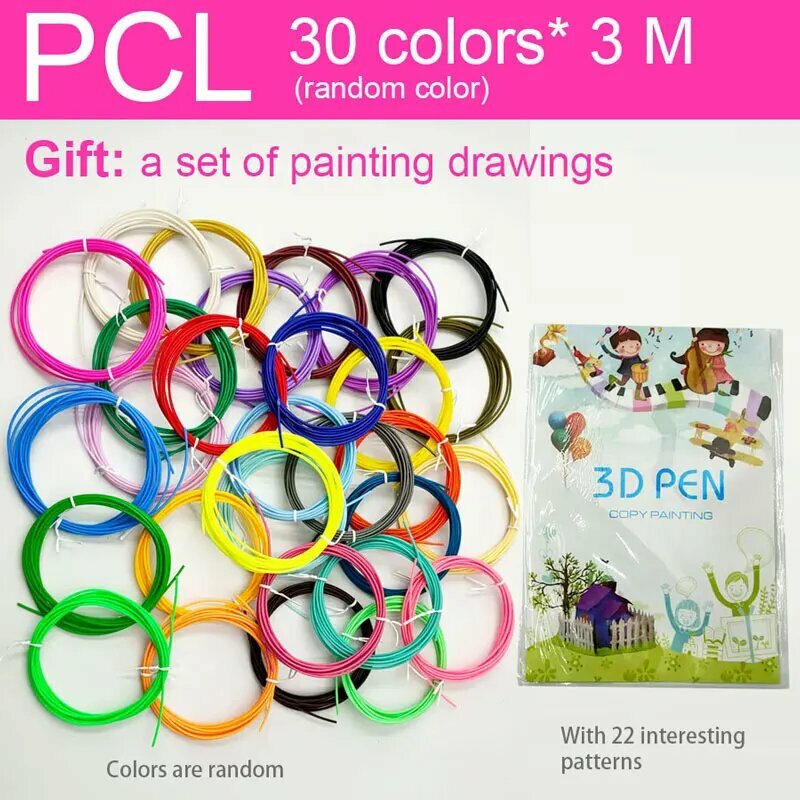 Набор нитей PCL для 3D-ручки Multicolor PCL-3M-30PCS