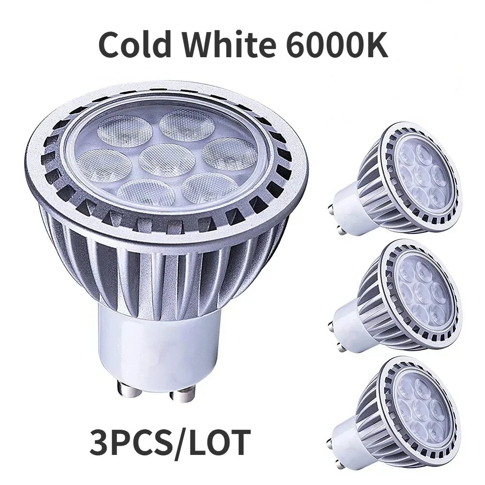 Melery Светодиодные лампы GU10 7 Вт 3 упаковки Cold White 6000K