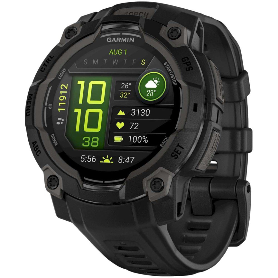 Часы Garmin Instinct 3 Amoled 45 мм Black with Black Band (010-02936-00)