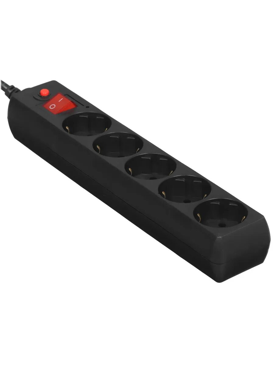 Сетевой фильтр black (3м, 5 розеток,10А) (500SH-5-B)