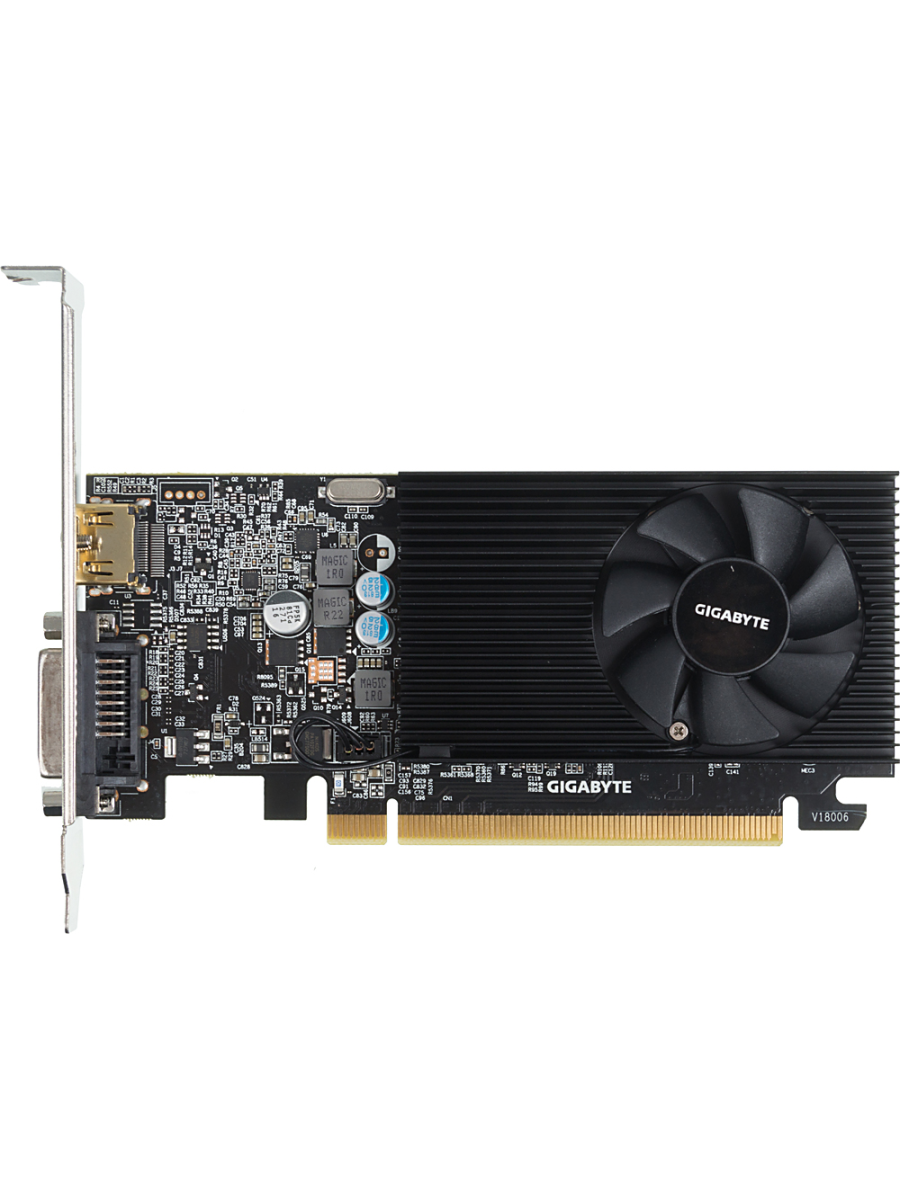 Видеокарта Gigabyte PCI-E 3.0 GV-N1030D4-2GL NV GT1030 2Gb 64bit DDR4 1177/2100 Ret low profile
