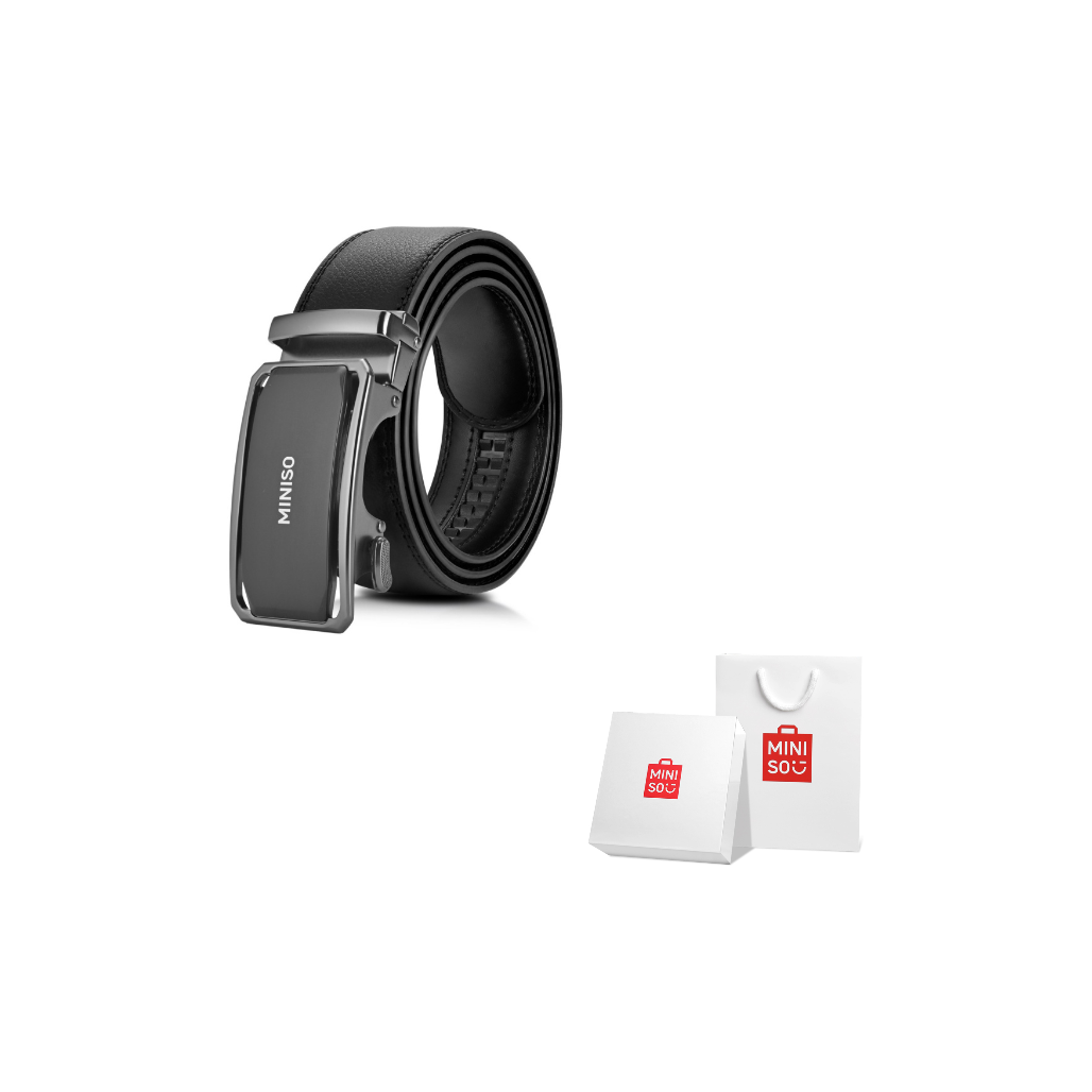 Miniso Ремни из коровьей кожи спилок мужские 3,5 см 115cm
