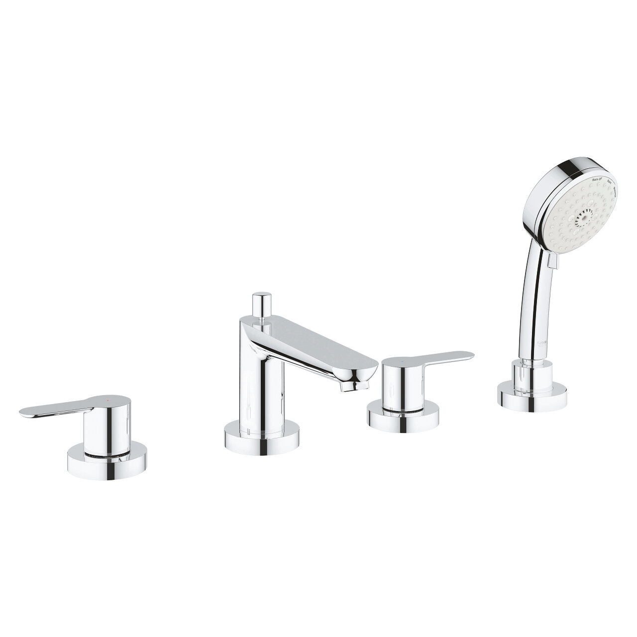 Смеситель для ванны на 4 отверстия Grohe BauEdge 2512000A хром