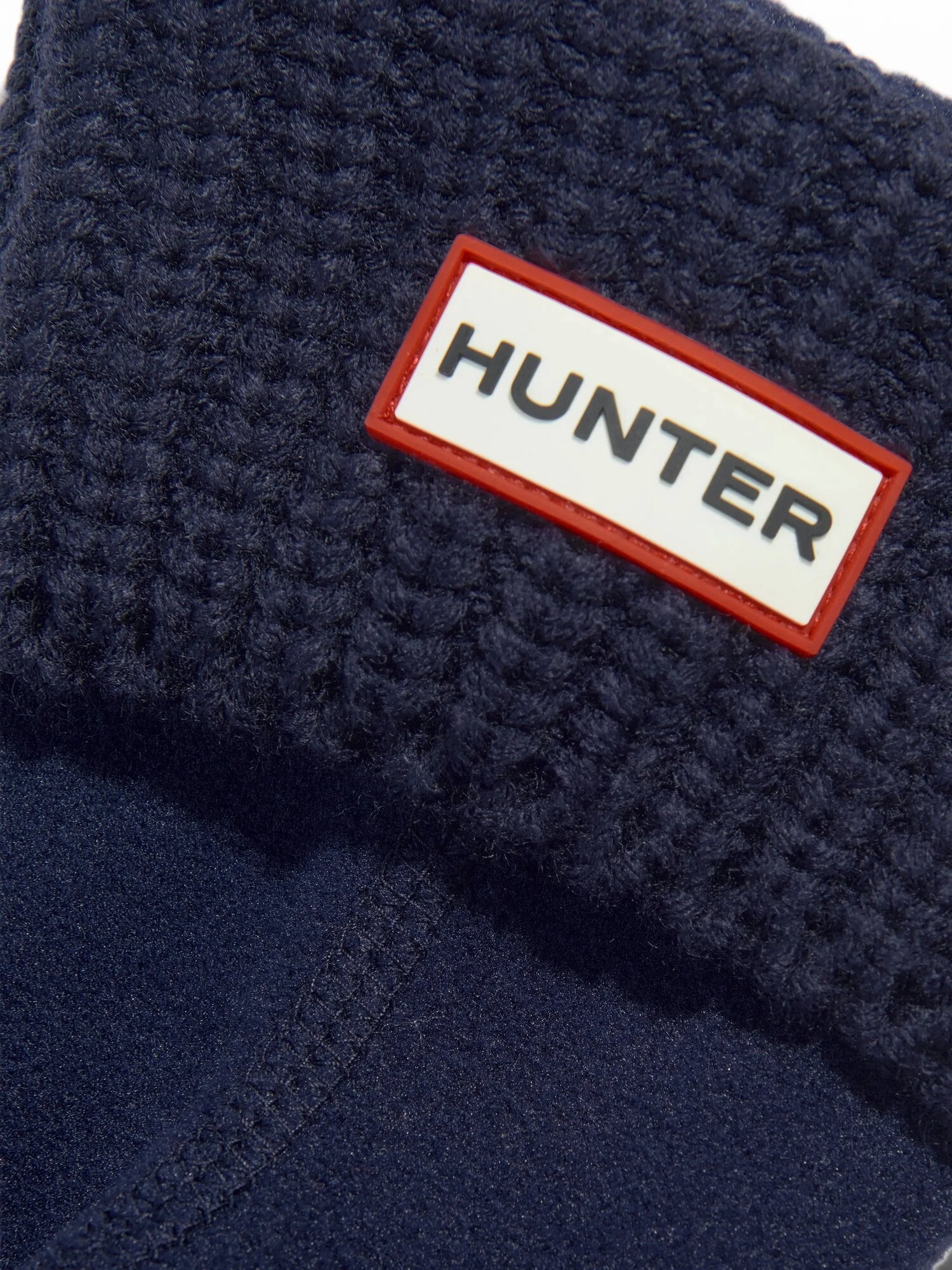 Носки HUNTER Logo-patch fold-over socks, размер 35-38, синий — фото 1