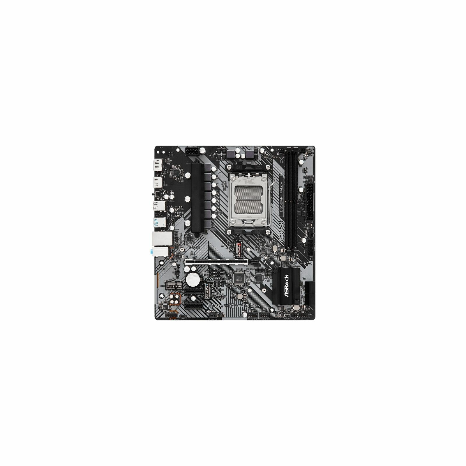 Материнская плата ASRock B650M-H/M.2+, AM5, AMD B650, 2xDDR5