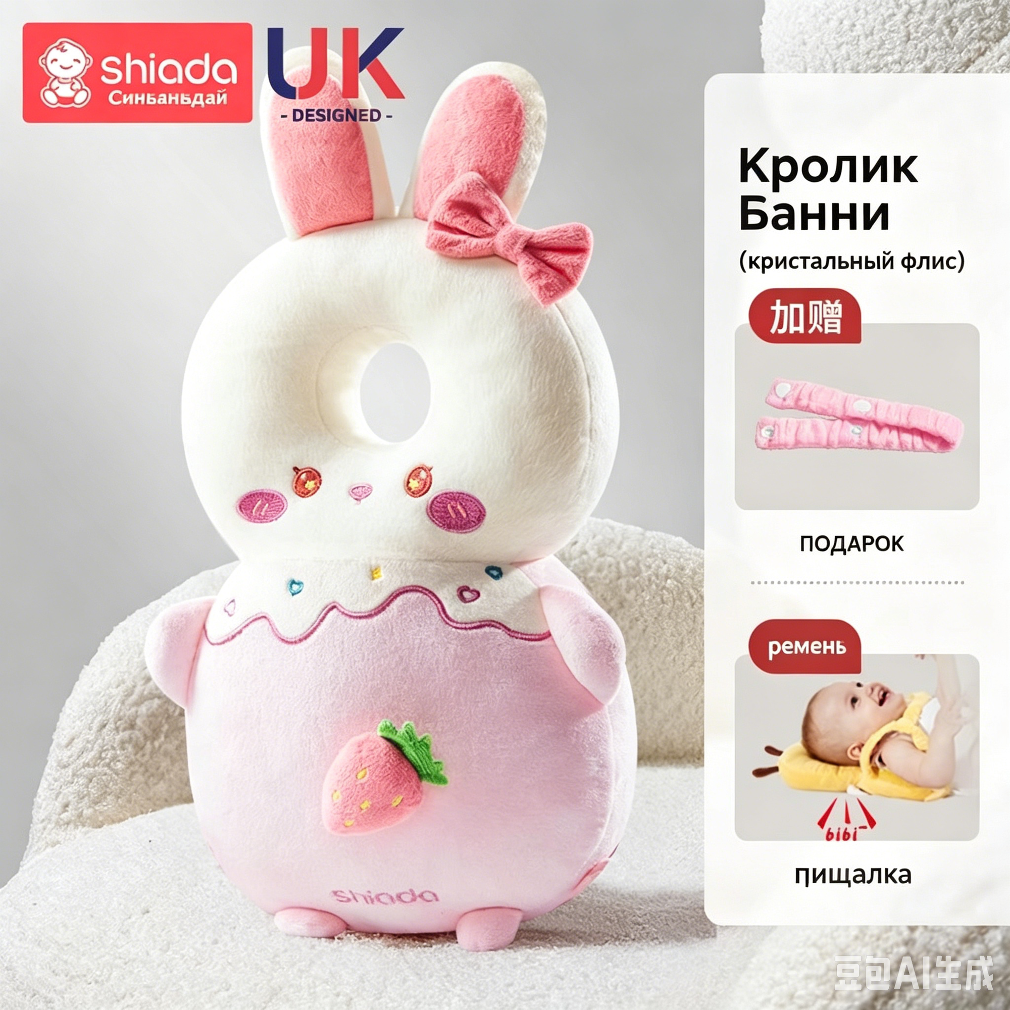 Детский Защитный рюкзачок для малыша /защиты головы и спины ребенка / Безопасность детей от падения желтый рюкзачок