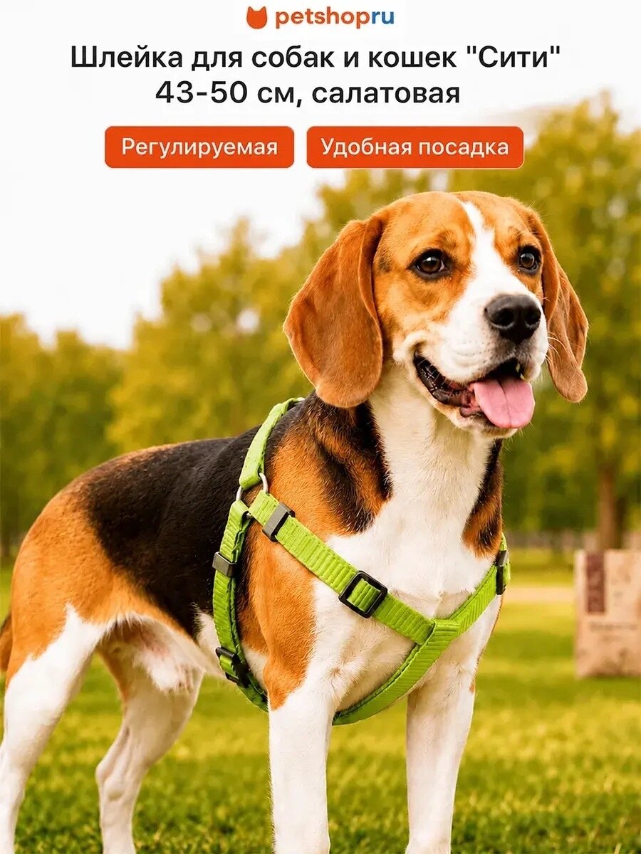 Yami Yami амуниция Шлейка "Сити" для собак, салатовая, XS