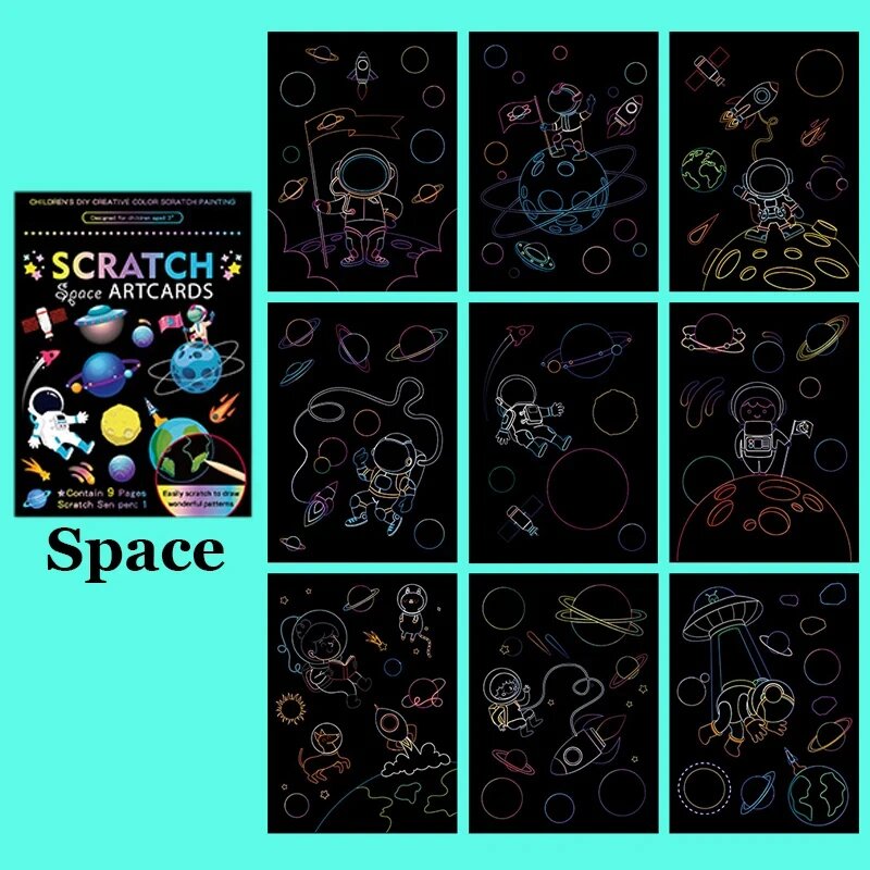 Детский набор для скретчинга JOKEJOLLY Space