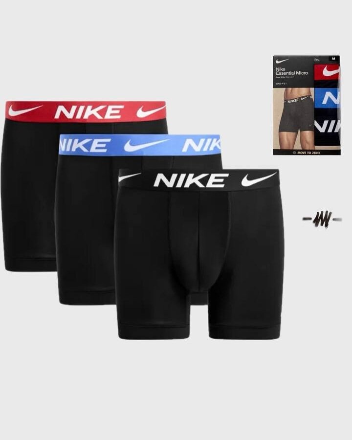 Трусы Essential Micro Men's Dri-FIT Boxer Briefs (3-Pack) University, комплект