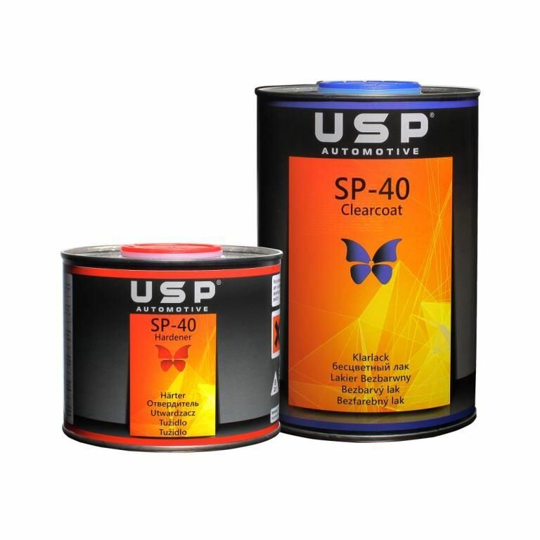 Бесцветный лак USP SP-40 MS 2:1 Clearcoat 1 л. + Отвердитель 0.5л.