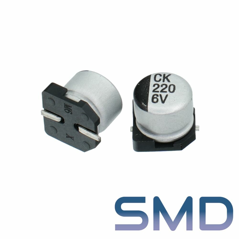 220мкФ 6,3В / SMD / 6,3x5,5 / 105 С / конденсатор электролитический (5шт)