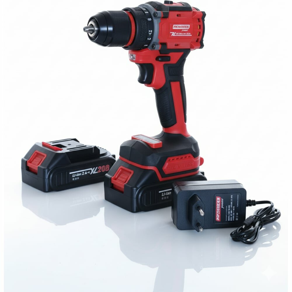 Аккумуляторная дрель-шуруповерт PROKRESSPOWER Li-ion 20V 2,0Ач CD-20/60 BL Xline 60Hm 2 АКБ + ЗУ Prokress power 00-00002303