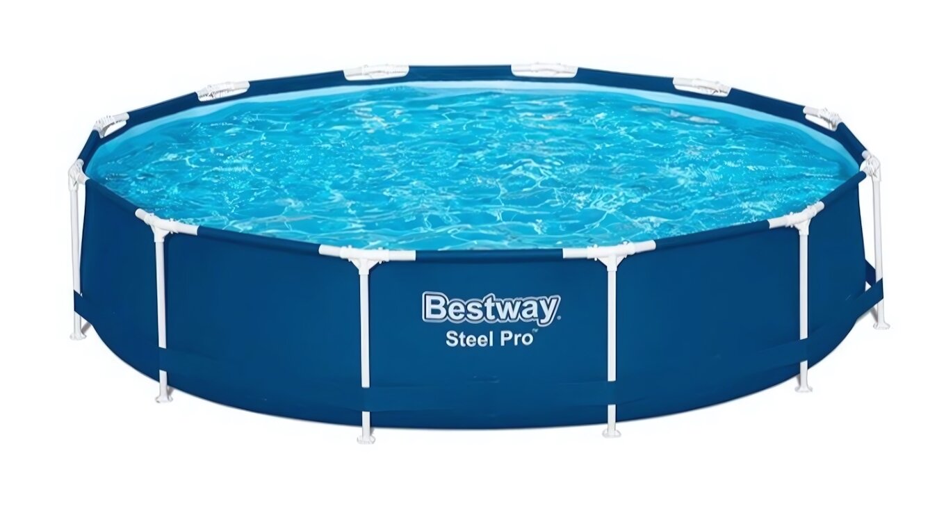 Бассейн каркасный Bestway "Steel Pro" 366х76 см, 6473 л, круглый, синий, для дачи