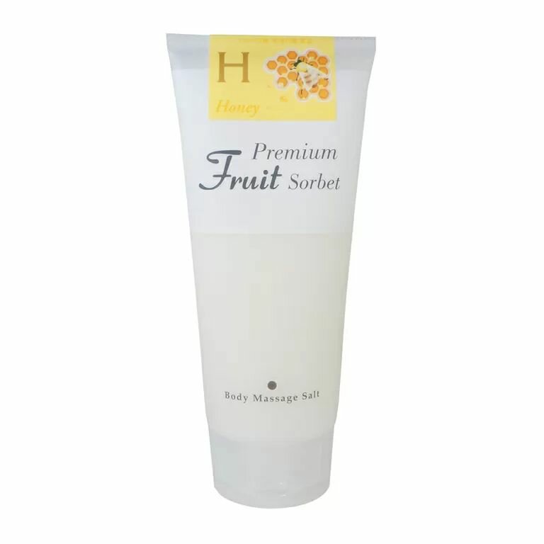 COSMEPRO Premium Fruit Sorbet Body Massage Salt Honey, Премиальный фруктовый скраб-сорбет для тела на основе соли Мёд 500 гр