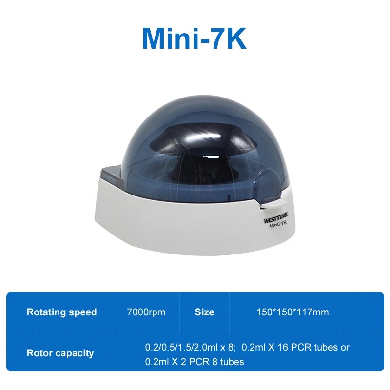 Мини-центрифуга WEST TUNE Mini-7K, 7000 об/мин, EU Plug
